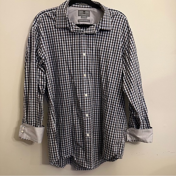 Black Brown 1826 | Shirts | Mens Plaid Black Brown 826 Dress Shirt ...